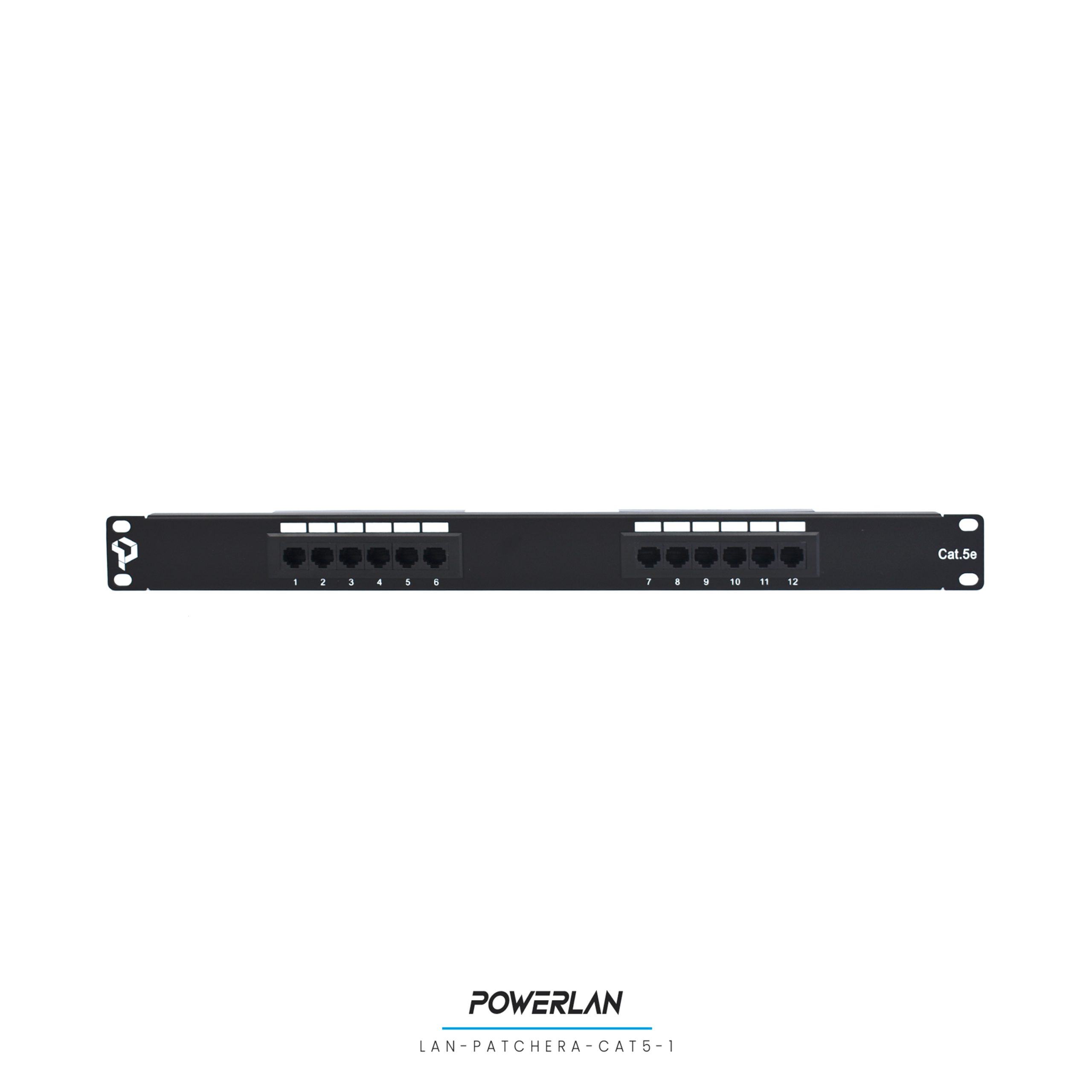 PATCHERA CAT5E 12 PUERTOS • POWERFIBER - ECUADOR